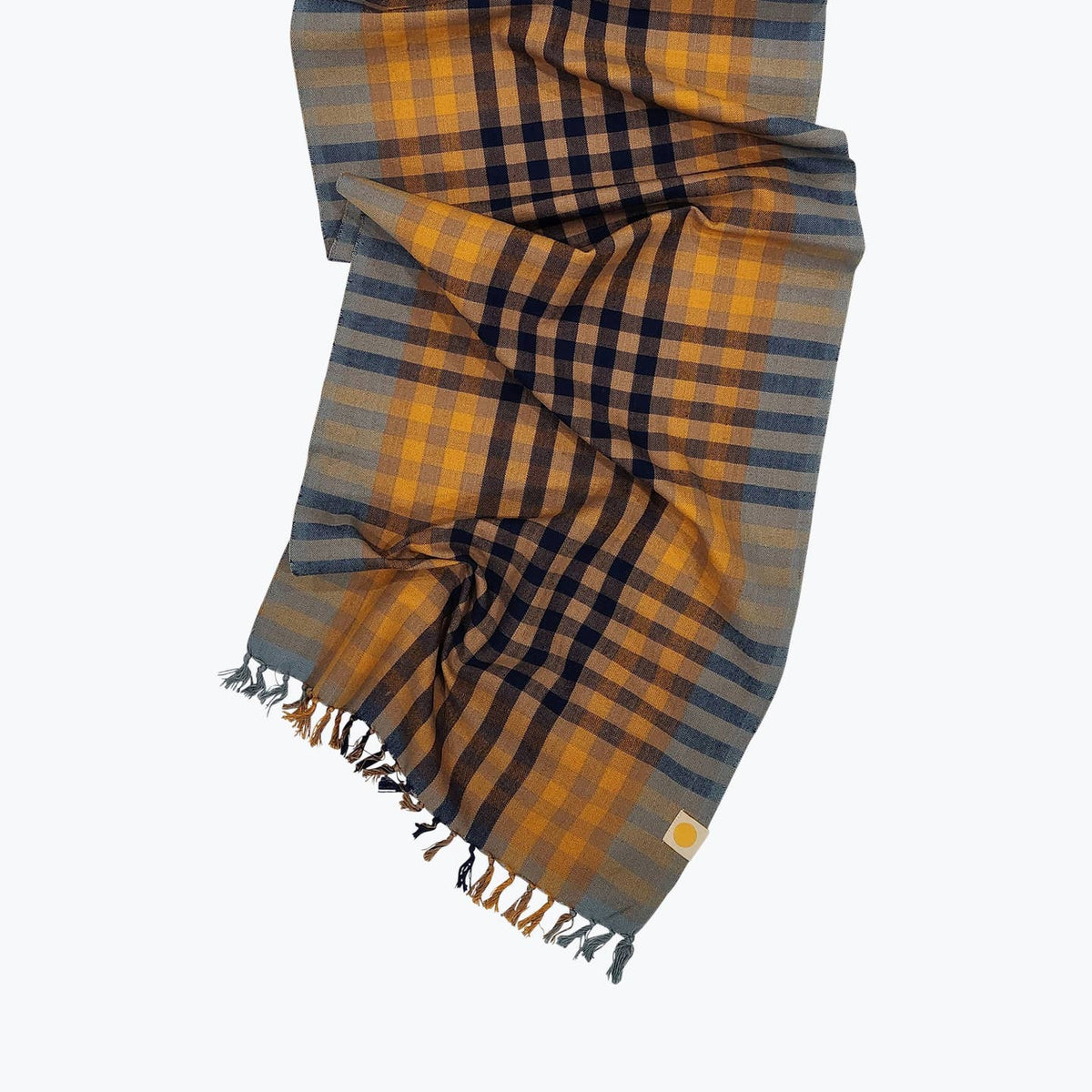 Covington Plaid Table Runner in Storm – Cameron Marks
